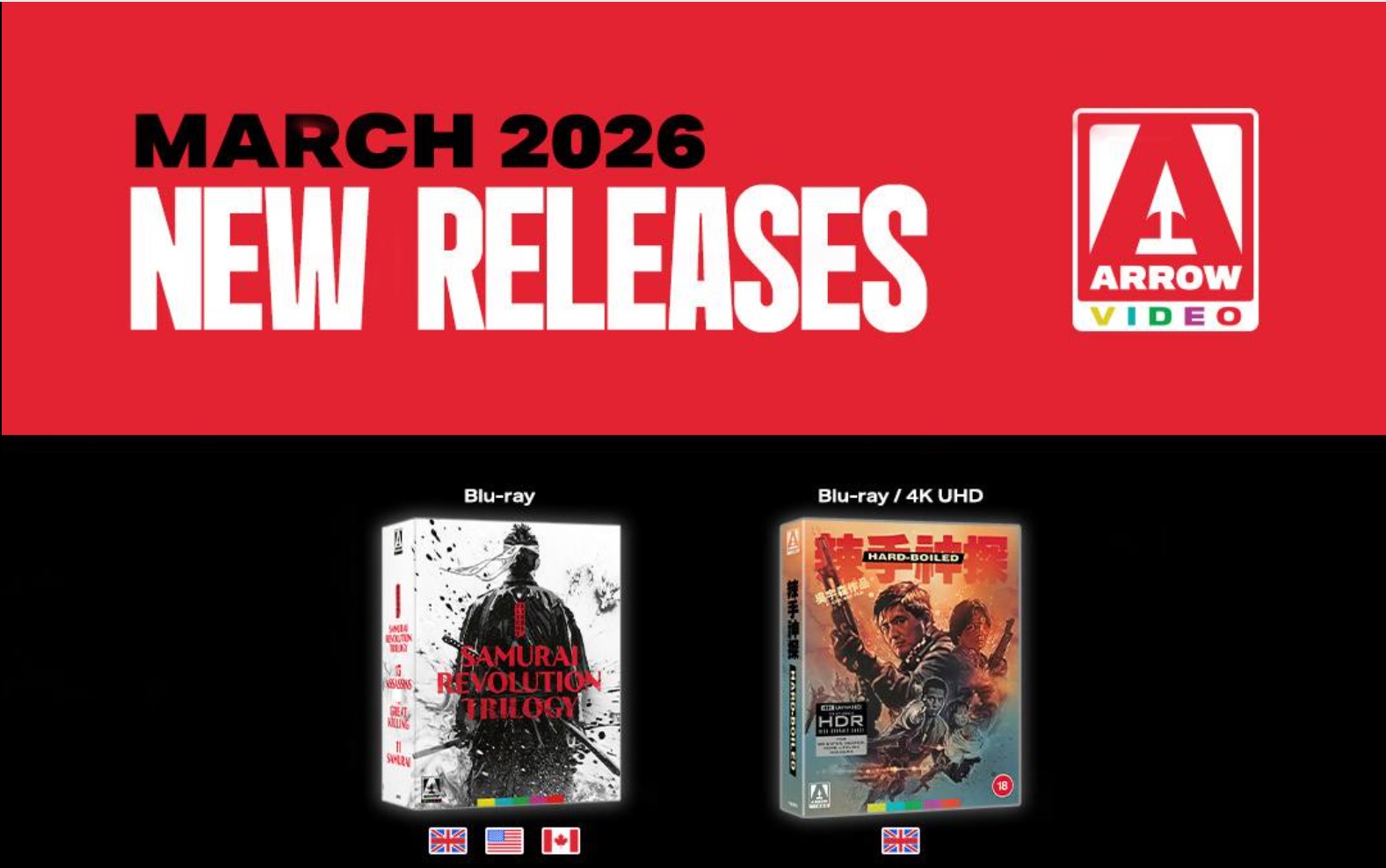 Arrow Video March 2026 Releases Led by Salem’s Lot 4K